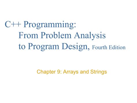 C Programming From Problem Analysis To Program Design Fourth Edition