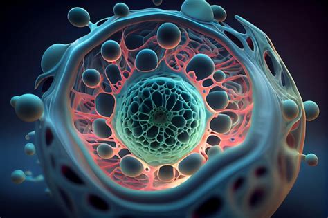 Premium Photo Macro Closeup Of Bacteria And Virus Cells Stem Cell Microscopy Generative Ai