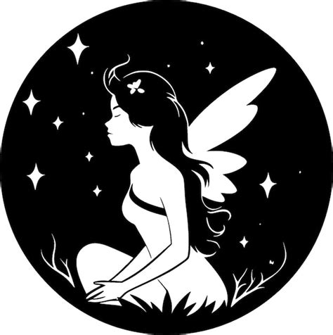 Premium Vector Fairy Minimalist And Simple Silhouette Vector Illustration