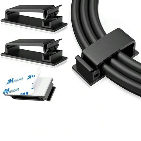 Plug Fixing Device Wall Mount Power Cord Cable Organizer Desktop