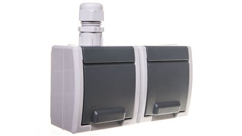 AQUANT Gniazdo podwójne z u 2x2P Z IP65 1242 65 ELEKTRO PLAST