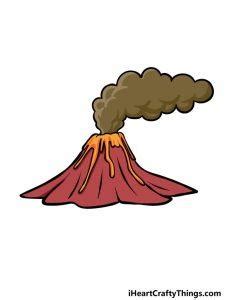 Easy Volcano Drawing Ideas How To Draw