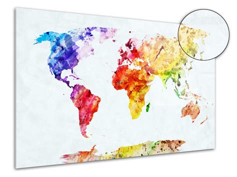 Cadre Deco Moderne Carte Du Monde Grand Format Boutique Declina