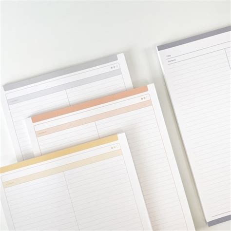 프롬더페이지 하프라인 B5 노트패드 위시버킷