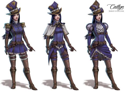 Caitlyn Variations Thomas Randby League Of Legends Characters