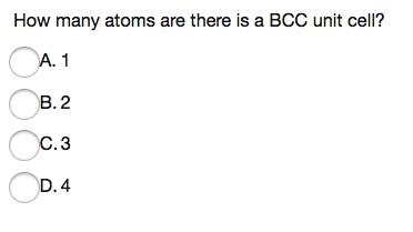 Solved How Many Atoms Are There Is A BCC Unit Cell Chegg Com