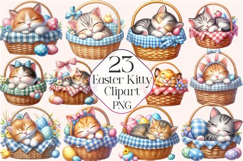 Easter Kitty Sublimation Clipart Graphic By Dreamshop · Creative Fabrica