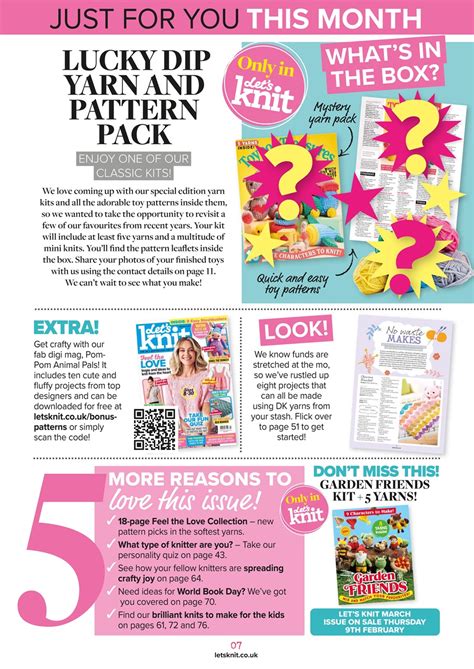 Lets Knit Magazine Feb 23 Subscriptions Pocketmags
