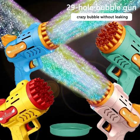 29 Hole Light Up Bubble Blaster Toy For Endless Fun Active Playthings