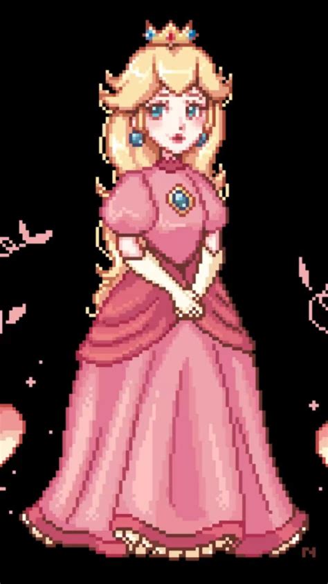 Princess Peach Super Mario Art Pixel Animation Pixel Art Characters