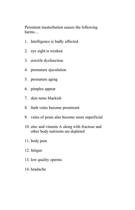 Disadvantages Of Masturbation