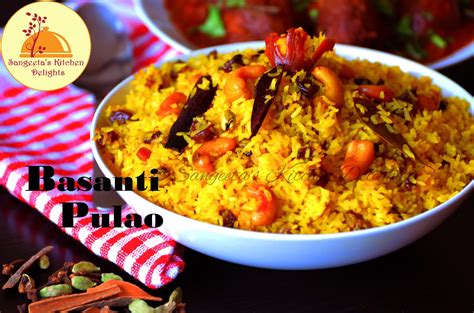 Basanti Pulao Bengali Sweet Yellow Pulao Mishti Pulao Holud Pulao