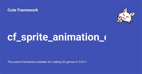 Cfspriteanimationdelay Cute Framework