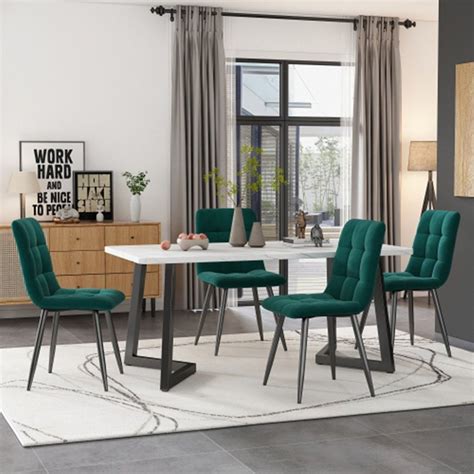 Xdeer Esstisch Esstisch117 X 68 X 75 Gestell Aus Metall Rechteckiger