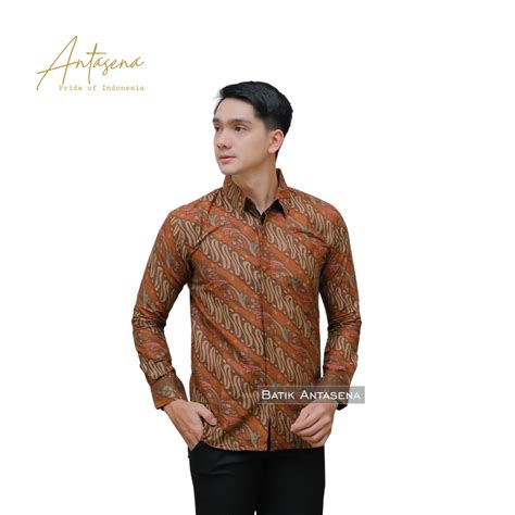 Jual Batik Antasena Lereng Bata Baju Batik Cowok Slimfit Hem Batik Batik Bata Batik Furing Batik