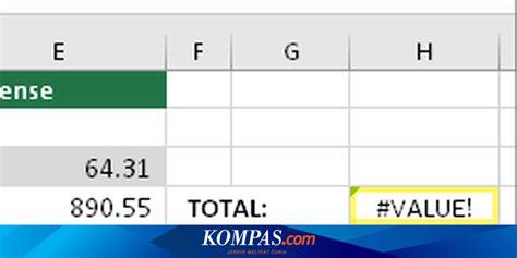 apa arti “ value ” di excel dan bagaimana cara mengatasinya