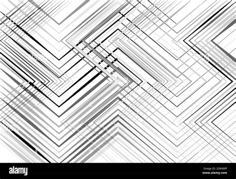 Geometric Structure Network Chaotic Jumble Of Straight Angular