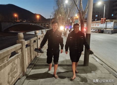 融冰河水寒冷刺骨 安塞民警暖心救援男子