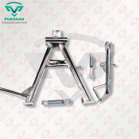 Jual Standar Tengah Smash Lama Standar Samping Smash Warna Silver