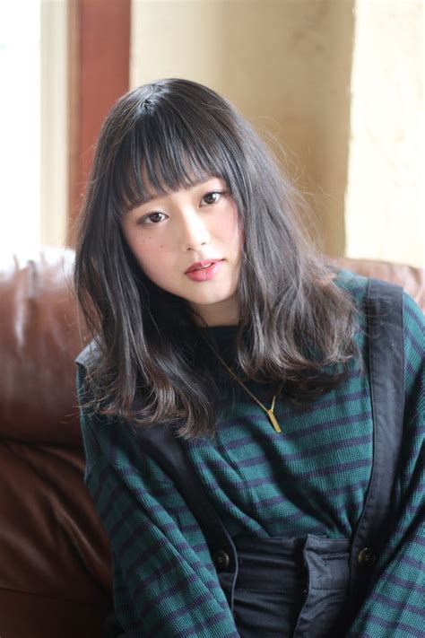 かわいい黒髪がイマドキ風♡好感度高めな大人髪型スタイル Hair ミディアム 黒髪 黒髪 髪型