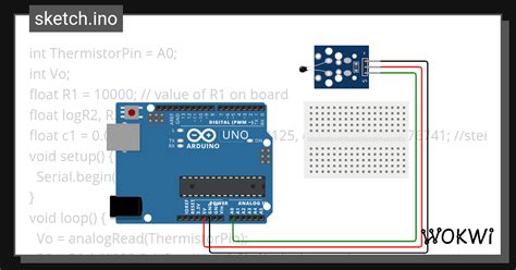 Analog Temperature Sensor Wokwi Esp32 Stm32 Arduino Simulator