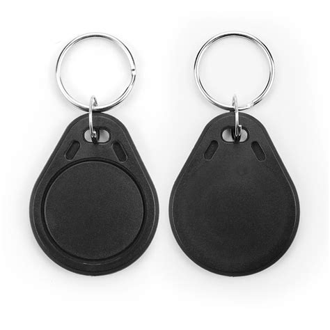 mifare 4k nxp contactless chip black key fobs with a key ring fitting pack of 100