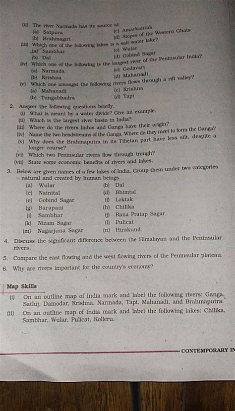 Answer The Following Questions Briefly I What Is Meant By A Water Divi
