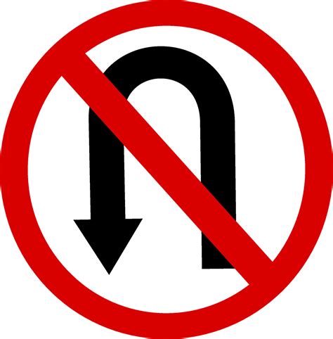 Warning Traffic Sign No U Turn Replaceable Vector Design 26704069