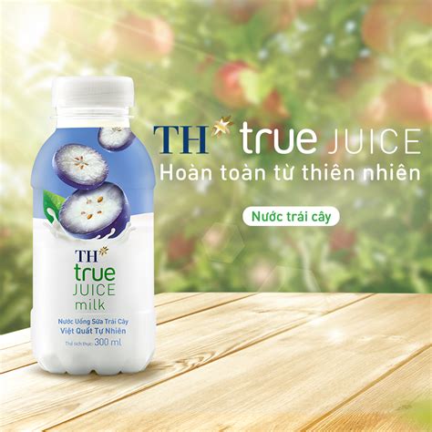 Mua Thùng 24 Chai Nước Uống Sữa Trái Cây Việt Quất Tự Nhiên Th True Juice Milk 300ml 300ml X 24