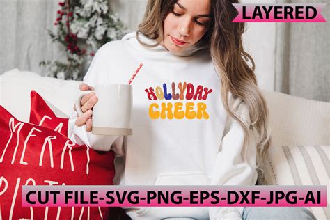 Hollyday Cheer Retri Svg Graphic By Designdoodle · Creative Fabrica