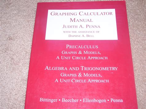 Graphing Calculator Manual Penna Judith A 9780201709421 Books