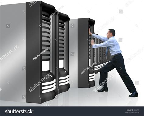 business man adding server his network库存照片633859 shutterstock