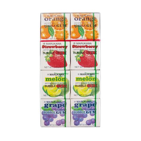 Chicletes Japoneses Marukawa Assorted Gum Chicletes De Frutas Mini Kit 8 Caixinhas