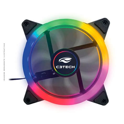 Cooler Fan C3tech 12cm Led Multicores 1200rpm F7 L130m