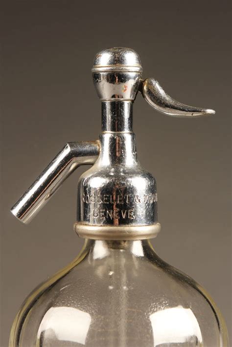 Antique French Clear Seltzer Water Bottle