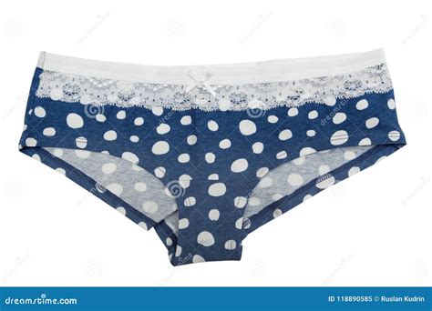 Blue Women`s Cotton Panties Isolate On White Stock Image Image Of