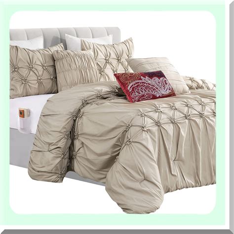 Dakota Fields Luxury Linen Comforter Set With Smart Pockets 12 Piece Bedding Bundle For All