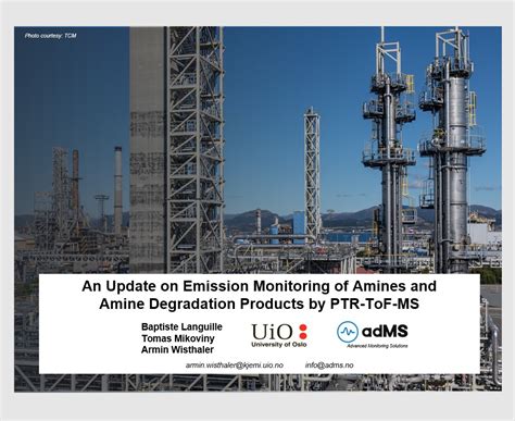 Ccs Amines Emissions Monitoring With Ptr Tof Ionicon