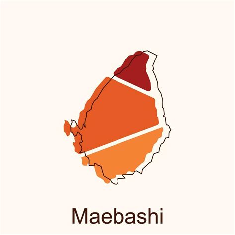 vector map of maebashi modern outline high detailed vector map japan illustration vector design