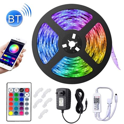ไฟ Led 5 ม 150 ดวง Smd 5050 Ip65 แถบไฟ Led Rgb Bluetooth กันน้ำปลั๊ก Us