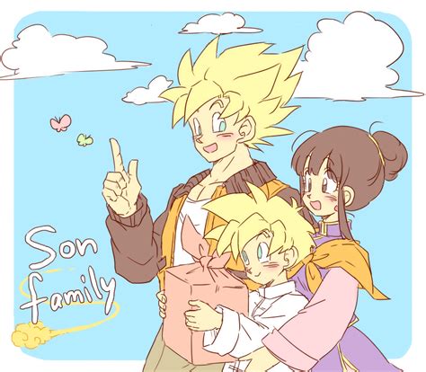 Son Goku Chi Chi And Son Gohan Dragon Ball And 1 More Drawn By