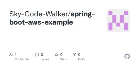 GitHub Sky Code Walker Spring Boot Aws Example