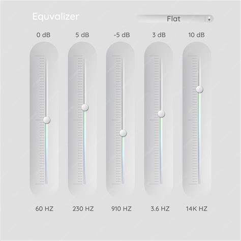 오디오 이퀄라이저 Eq 볼륨 조절 슬라이더 가상 오디오 장치 Vst 벡터 Ui 신형 인터페이스 프리미엄 벡터