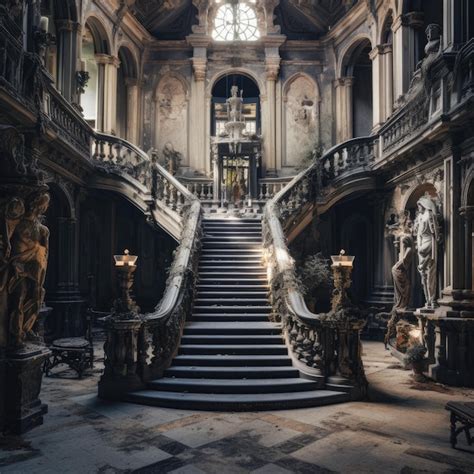 Premium Ai Image Castle Interior Remnants