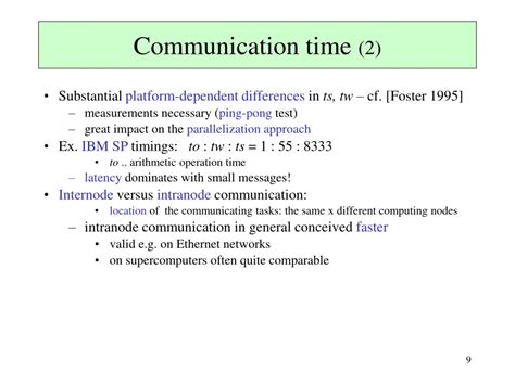 Ppt Performance Models Execution Time Computation Communication