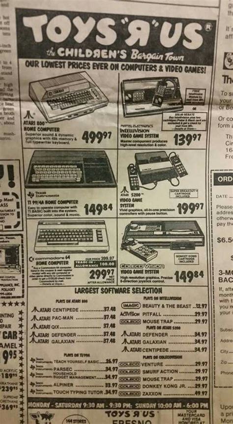 toys r us ad for atari 800 r atari8bit