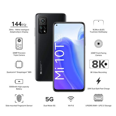 Mi 10T Pro (6GB, 128GB, Cosmic Black) - emibaba | Cardless EMI Store