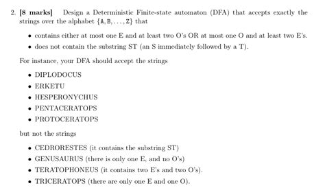 2 8 Marks Design A Deterministic Finite State