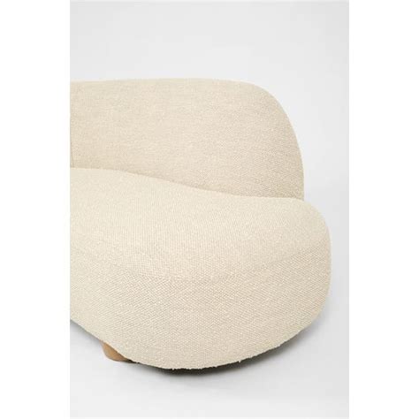 modular pale oatmeal boucle curved right wave section hire and rental