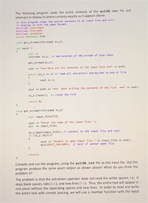 Solved 2 Member Functions Get Put Fail And Eof Create A